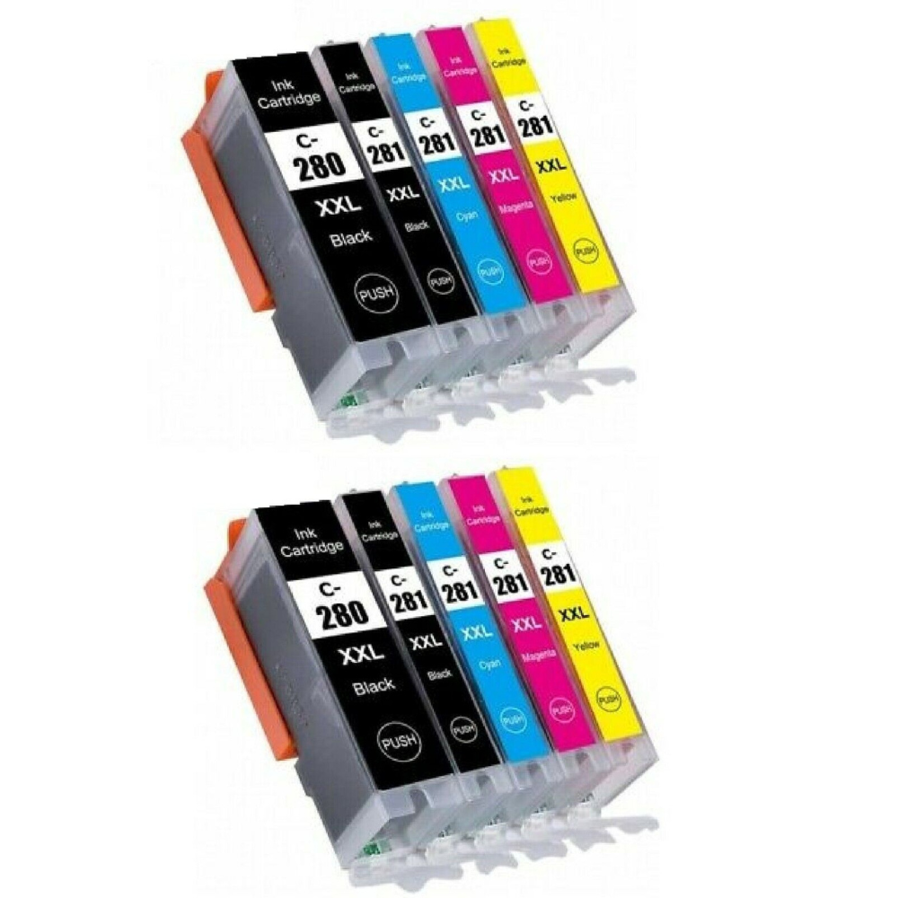 Compatible Canon PGI-280XL/CLI-281 Black/Cyan/Magenta/Yellow High Yiel ...