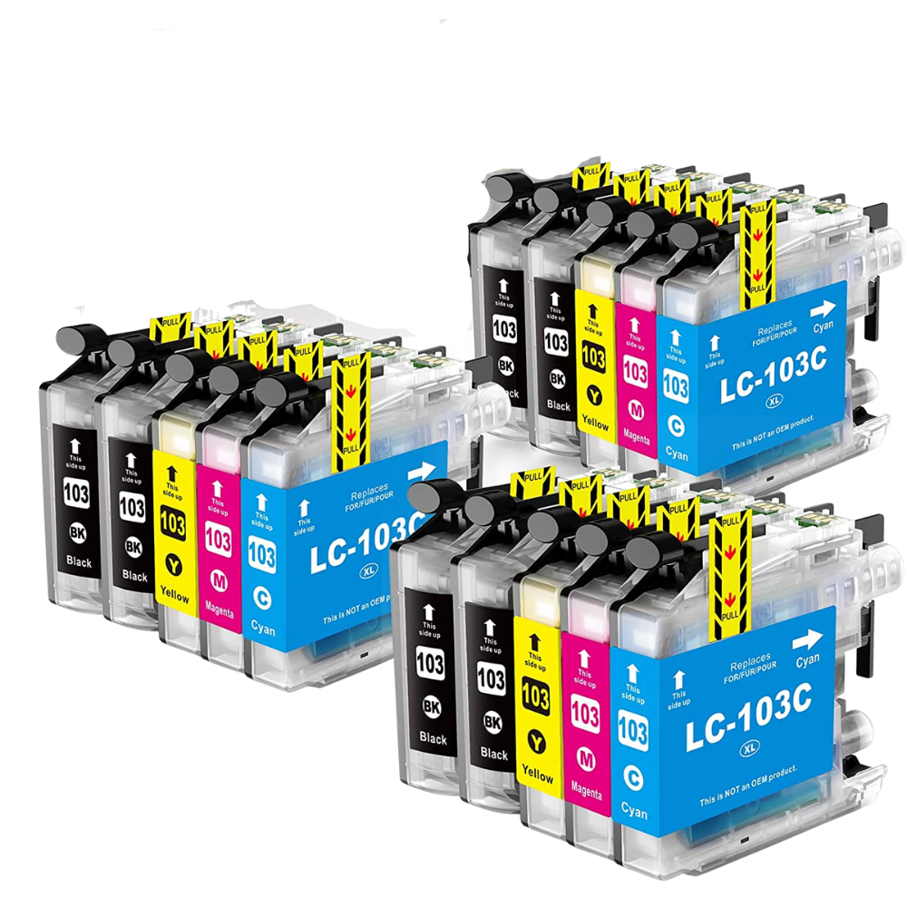 Brother Compatible LC103 Ink Cartridge (Black, Cyan, Magenta, Yellow ...
