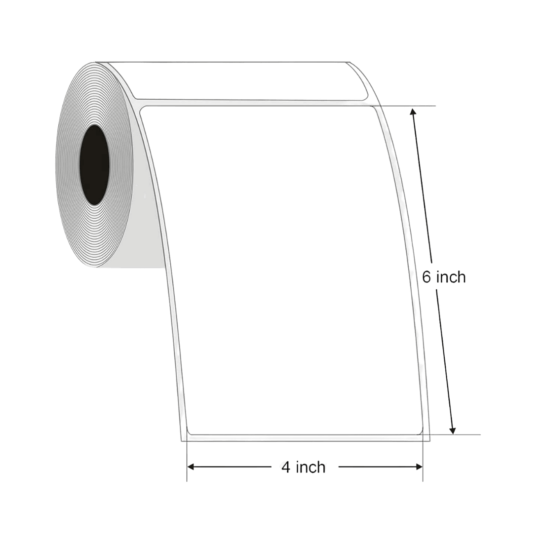 Thermal Direct Shipping Label 4"X6" for Zebra 1" Core (100/250/500labe ...